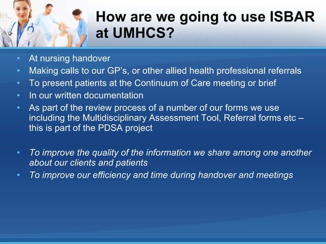 ISBAR a better way to communicate | PPT | Resume Writing and Advice ...