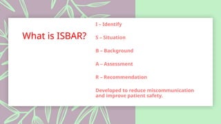 ISBAR Handover.pptx............................ | PPTX