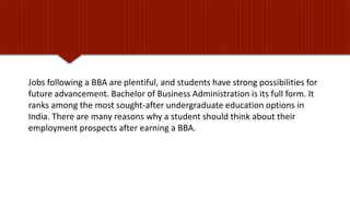 Is BBA A Good Career Option | PPTX