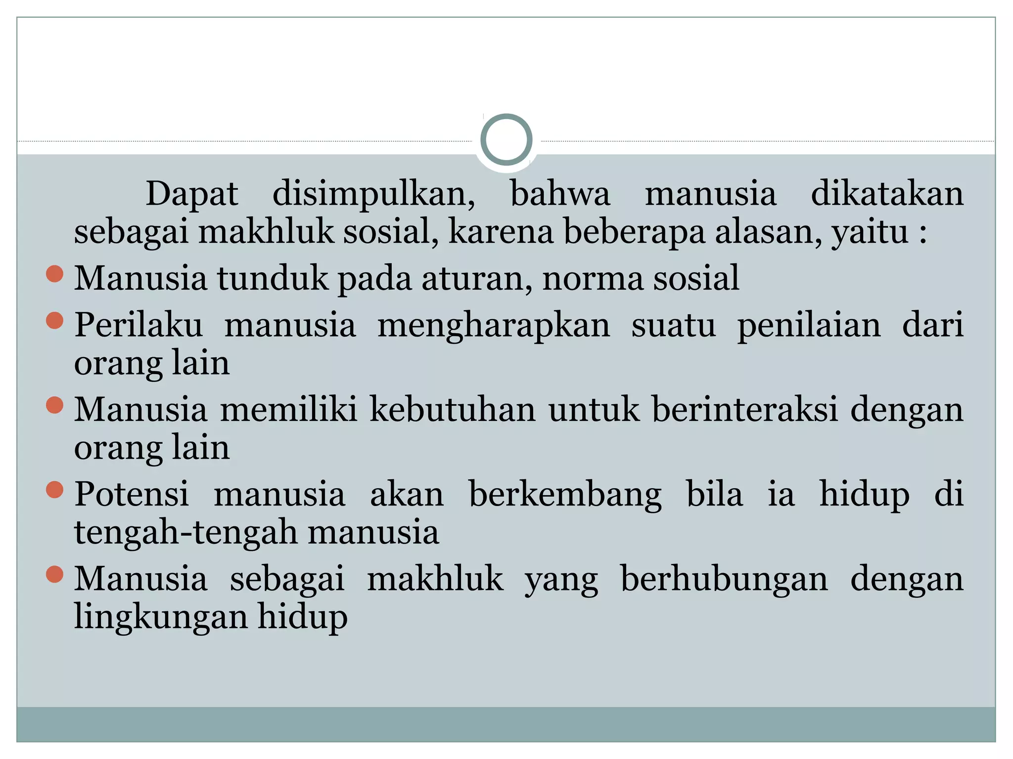 Isbd manusia sebagai makhluk individu dan sosial | PPT