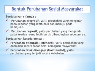 Isbd perubahan sosial budaya kelompok | PPTX