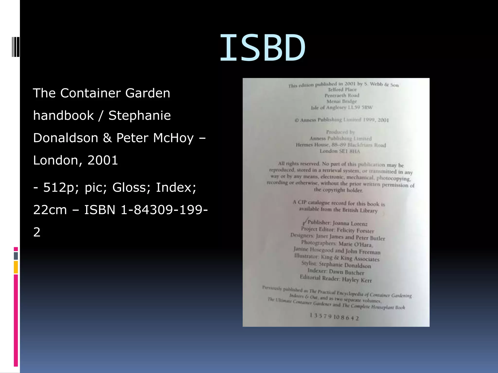 DEWEY - Isbd dpresentation | PPT