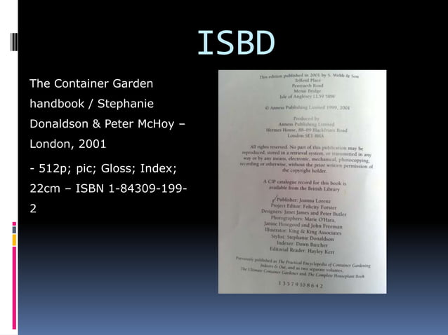 DEWEY - Isbd dpresentation | PPT