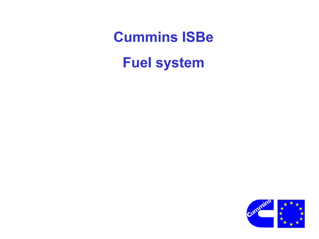 Cummins Engine ISBe Block or Mechanical .ppt