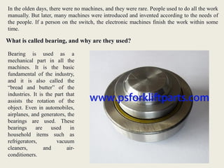 Is bearing an important thing for the machines | PPT