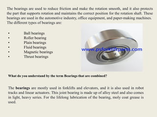 Is bearing an important thing for the machines | PPT