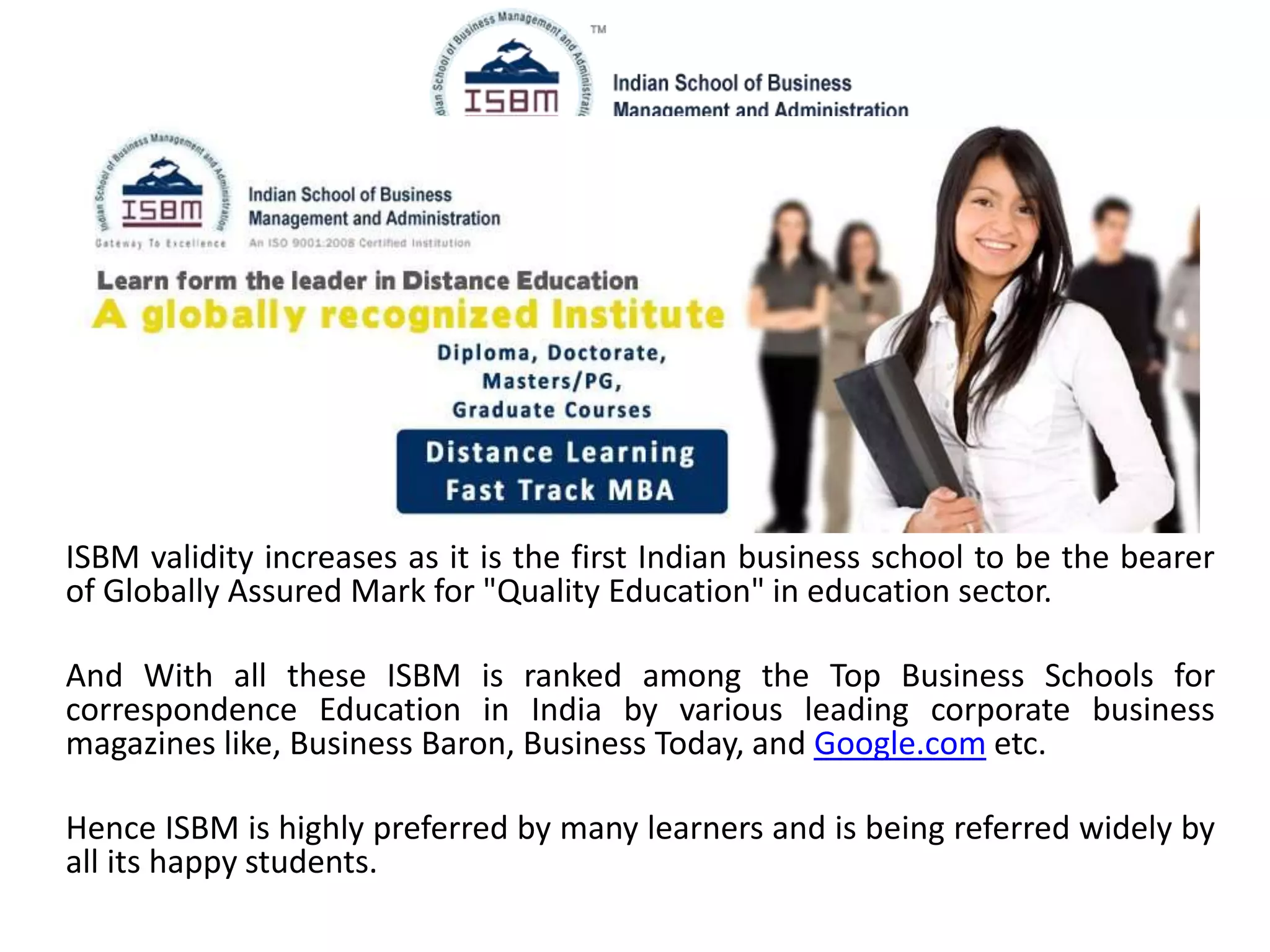 ISBM MBA is Valid | PPTX