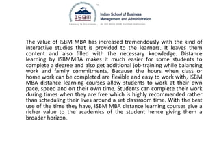 ISBM MBA Value | PPT | Free Download