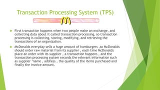 Information System Survey @ McDonald's | PPT
