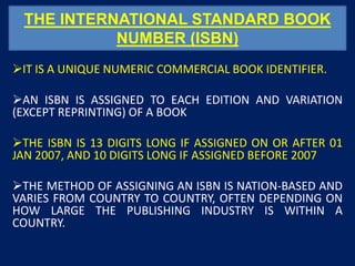 ISBN (International Standard Book Number) | PPT