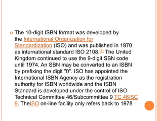 International Standard Book Number | PPTX