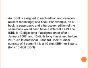 International Standard Book Number | PPTX