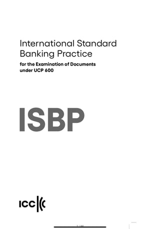ISBP 821 - UCP 600 - ed).pdf banking standards | PDF