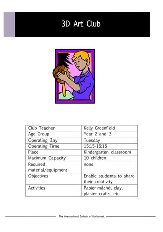 ISB Primary Clubs Booklet | PDF