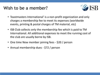 ISB Toastmasters Club | PDF