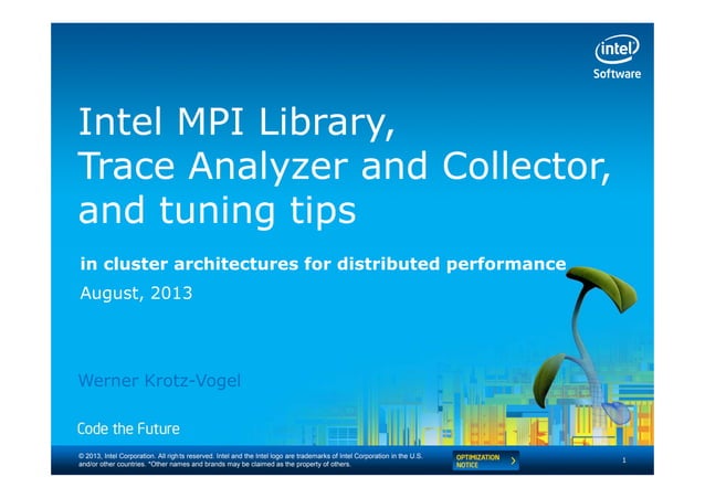Intel® Trace Analyzer e Collector (ITAC) - Intel Software Conference ...