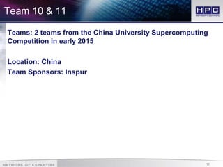 ISC Student Cluster Team Summary | PPT
