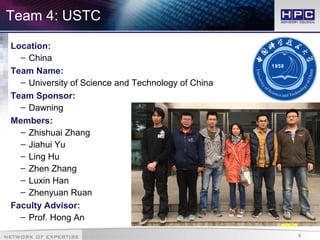 ISC Student Cluster Team Summary | PPT