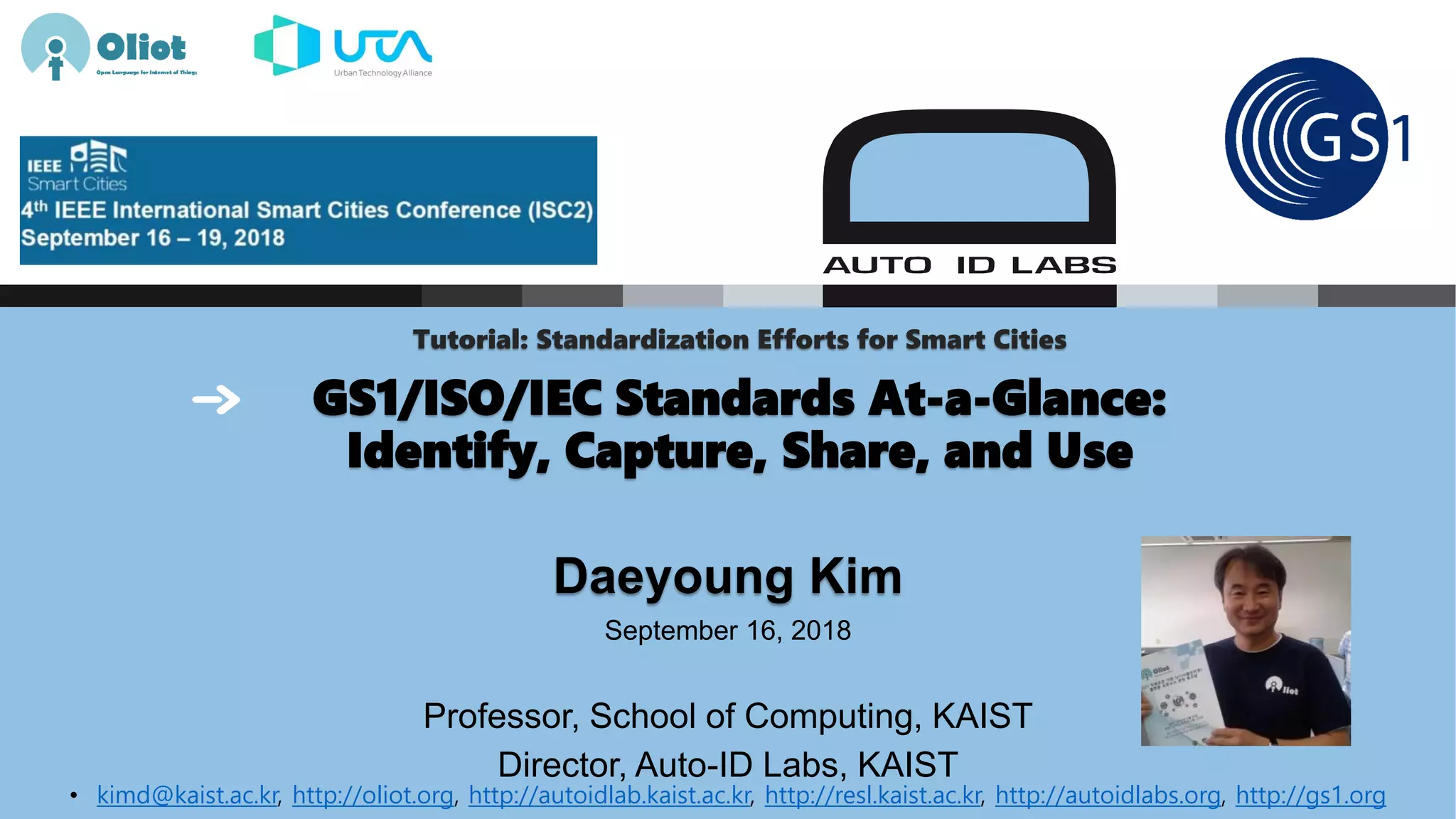 Tutorial: Standardization Efforts for Smart Cities - GS1/ISO/IEC ...