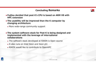 ARM-based Supercomputer from Fujitsu and RIKEN - "Post-K" | PPT
