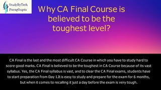 Is CA Final Tough? | PPT