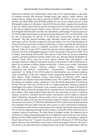 Isc scientometrics system for evaluating research | PDF