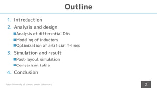 Design of an Area-Efficient Differential Distributed Amplifier Based on the Theory of ...