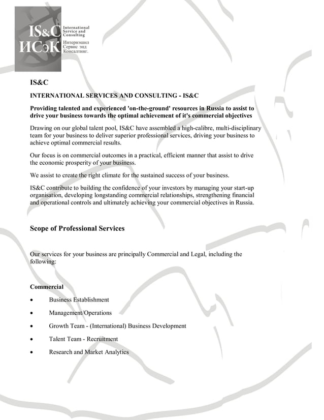 Isc Company Profile 2010 | PDF | Legal Services Industry | Industries