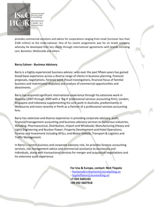 Isc Company Profile 2010 | PDF | Legal Services Industry | Industries