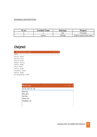 Isc computer project final upload last | PDF
