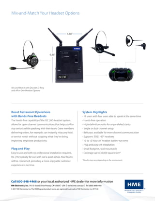 ISC HD Headset System | PDF