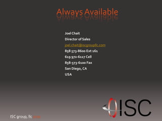 Isc group llc gral presentation final revised 050212 | PPT
