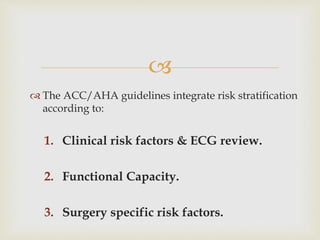 Anaesthetic Management of a Patient with Ischaemic Heart Disease | PPTX