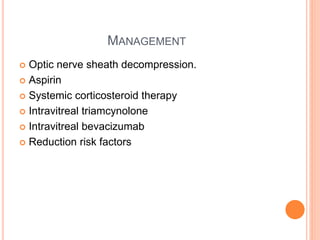 Ischaemic Optic Neuropathy | PPTX