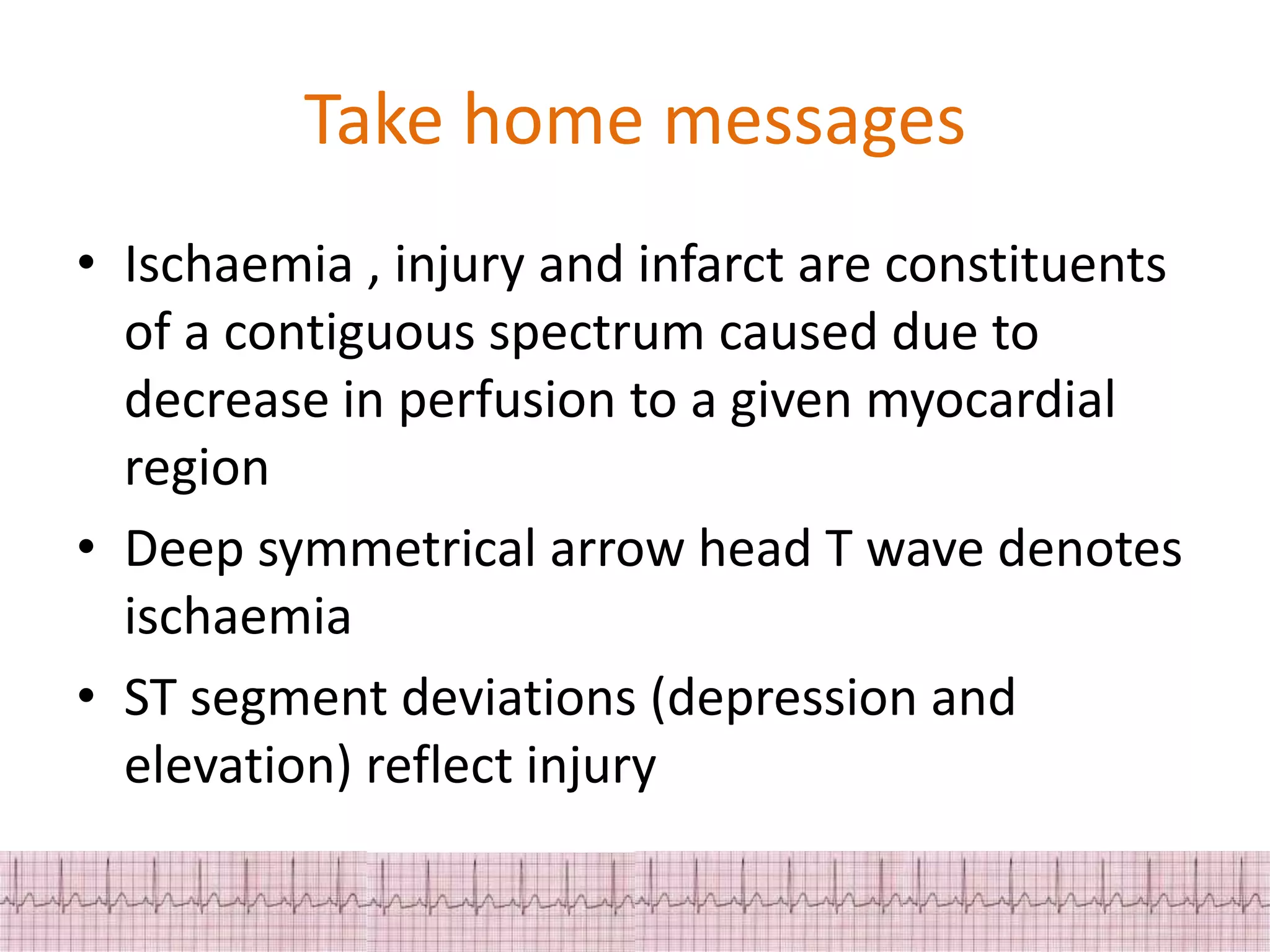 ECG changes in myocardial Ischemia and injury | PPTX