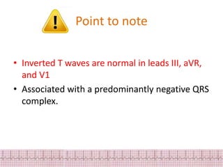 ECG changes in myocardial Ischemia and injury | PPTX