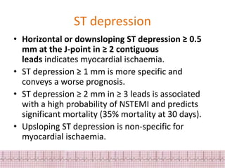 ECG changes in myocardial Ischemia and injury | PPTX