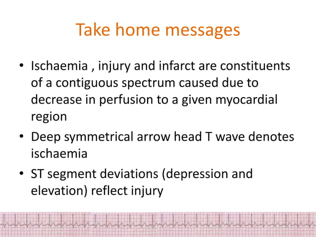 ECG changes in myocardial Ischemia and injury | PPTX | Heart and ...