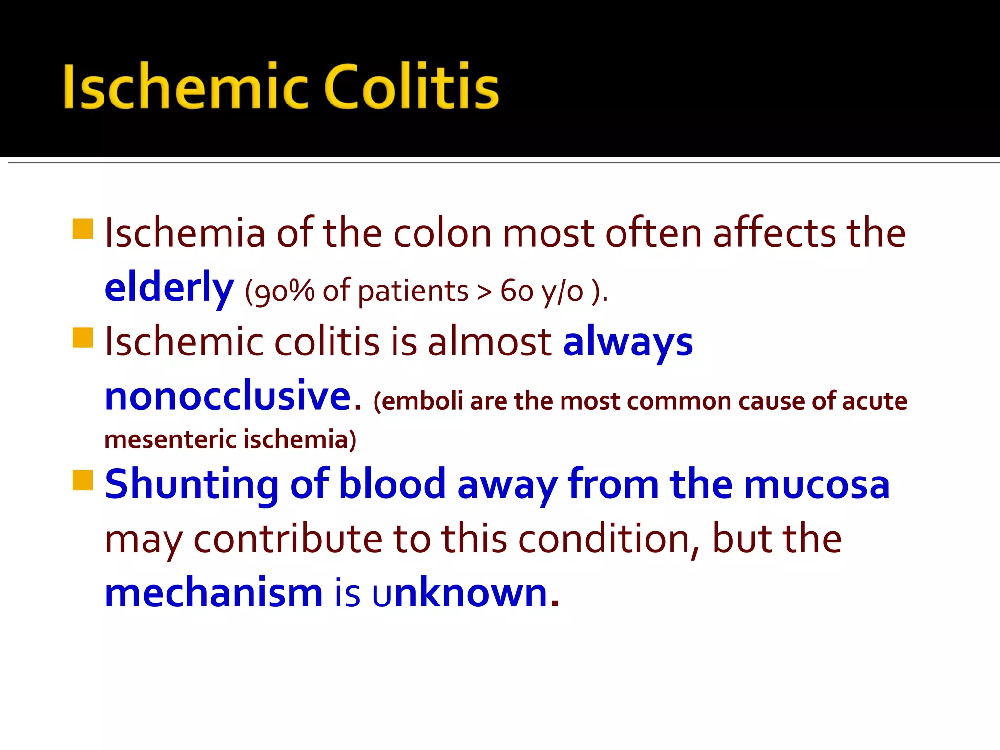 Ischemic colitis | PPT