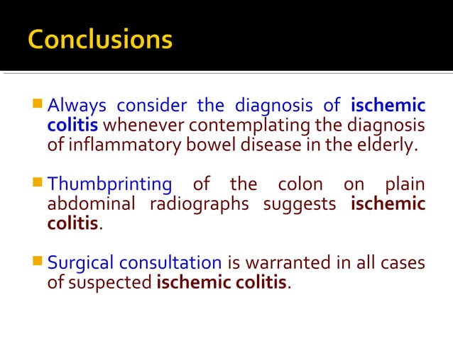 Ischemic colitis | PPT