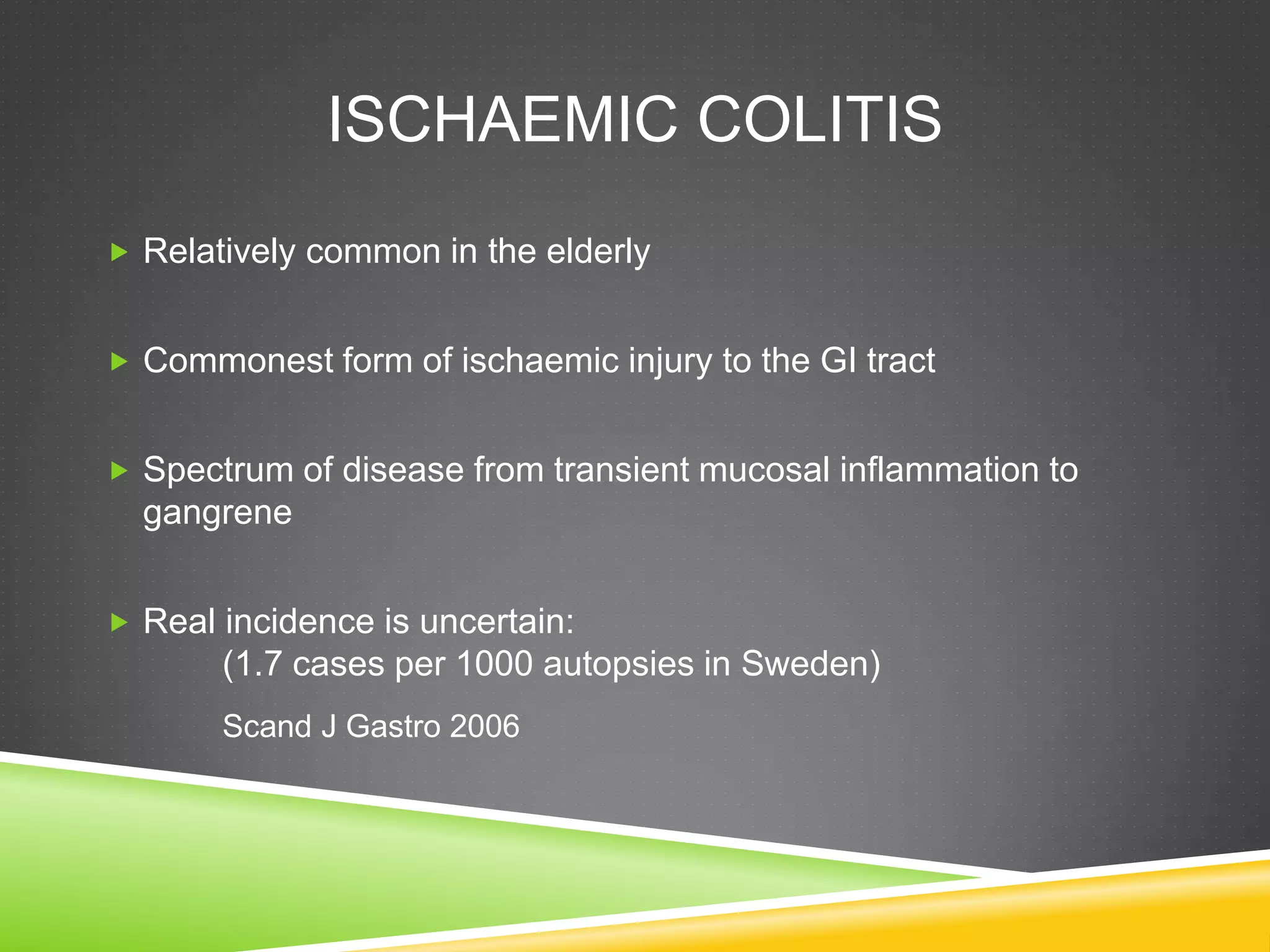 Ischemic colitis | PPT