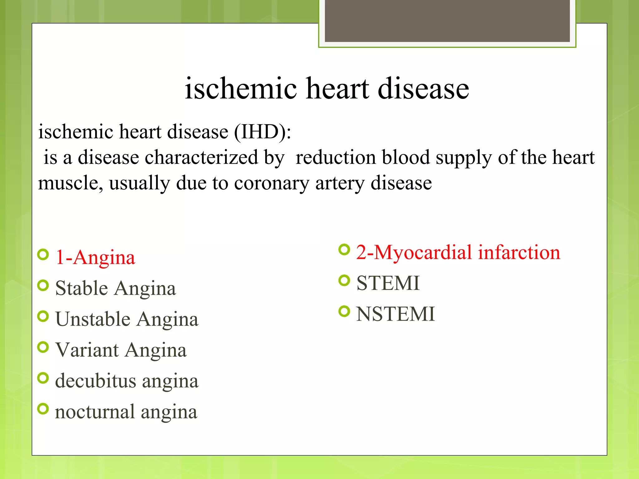 Ischemic heart disease | PPT