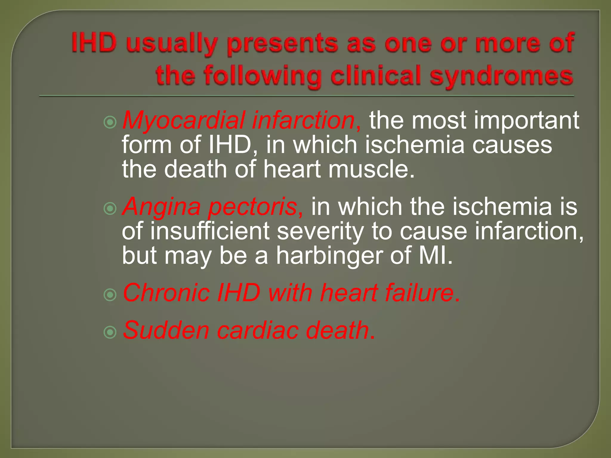 Ischemic Heart Disease:Pathophysiology | PPTX
