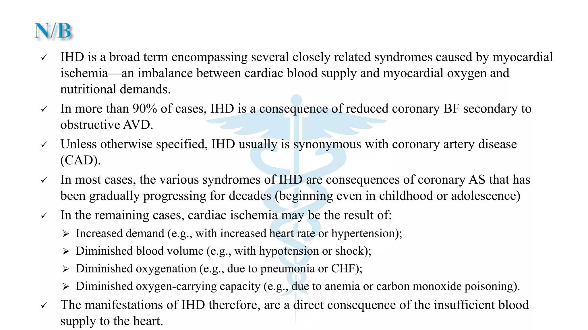 ISCHEMIC HEART DISEASE (IHD) | PPTX