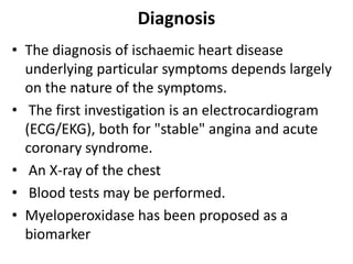 Ischemic Heart Disease lecture.pptx | Heart and Cardiovascular Diseases | Diseases and Conditions