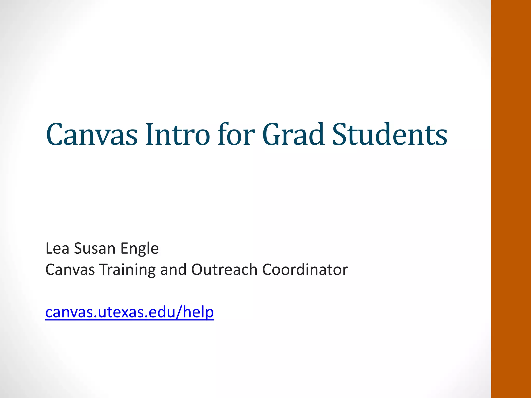 Canvas Intro for Grad Students | PPT