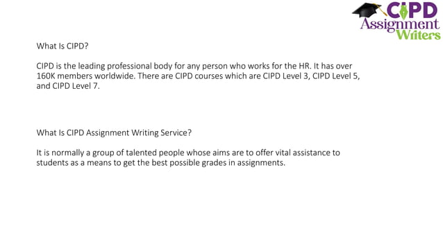 Is CIPD Assignment Help Important For Students | PPT