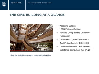 2015 Building Award, University of British Columbia | PDF