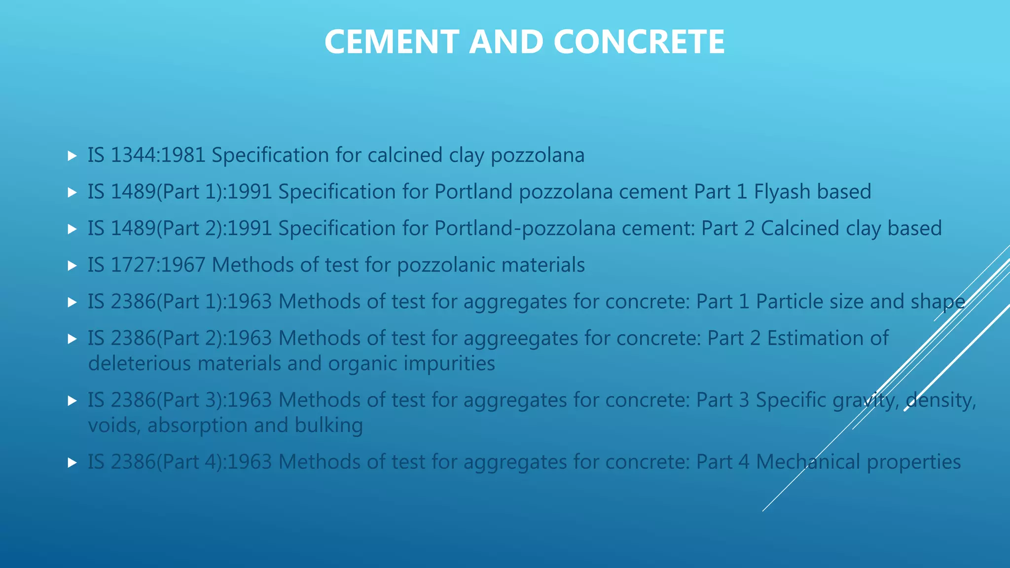 IS CODE LIST FOR CIVIL ENGINEERS -1 | PPTX
