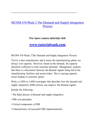 ISCOM 476 Effective Communication/tutorialrank.com